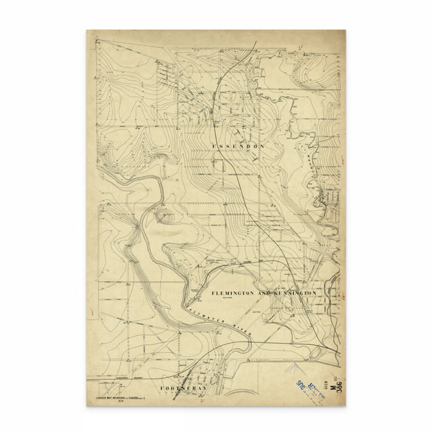 Timeless Flemington: Vintage Town Map| Curat'd Walls